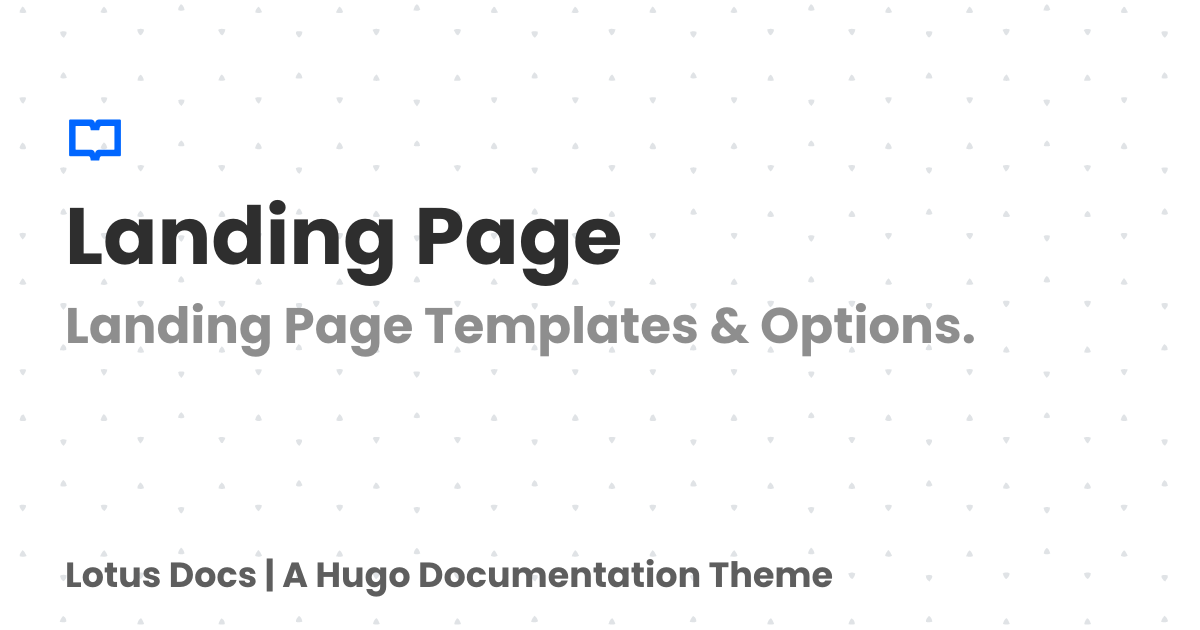 Landing Page | Lotus Docs