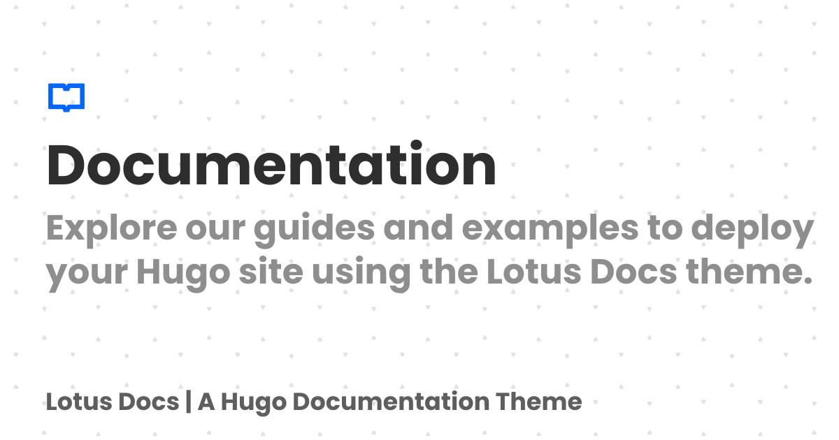 Documentation | Lotus Docs