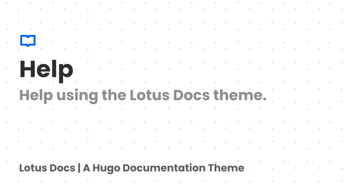 Help | Lotus Docs