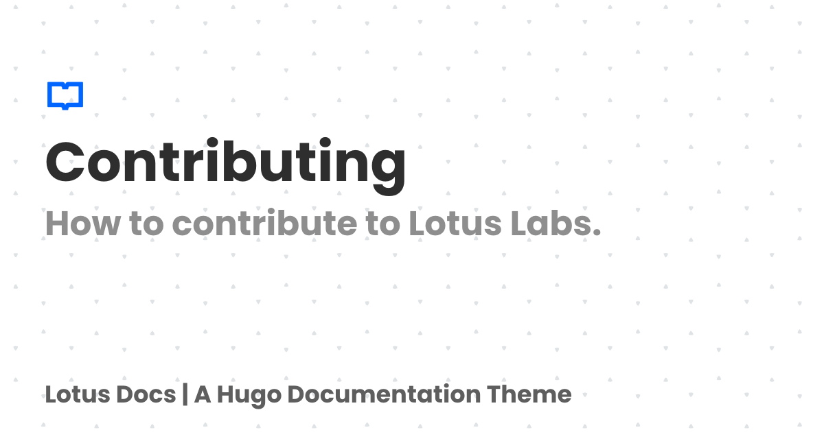 Contributing | Lotus Docs