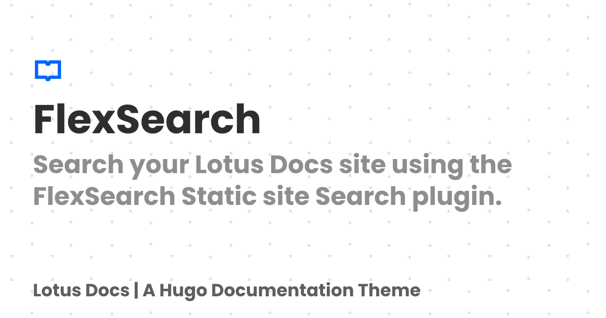 FlexSearch | Lotus Docs