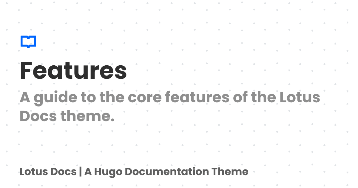 Features | Lotus Docs