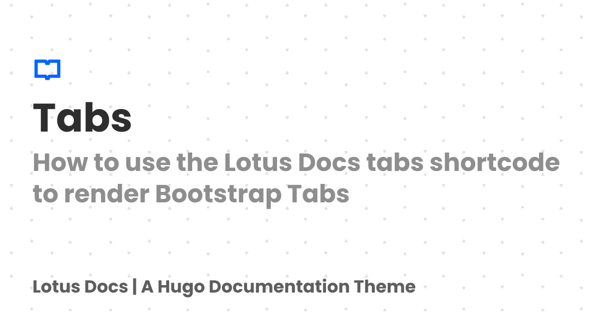 Tabs | Lotus Docs