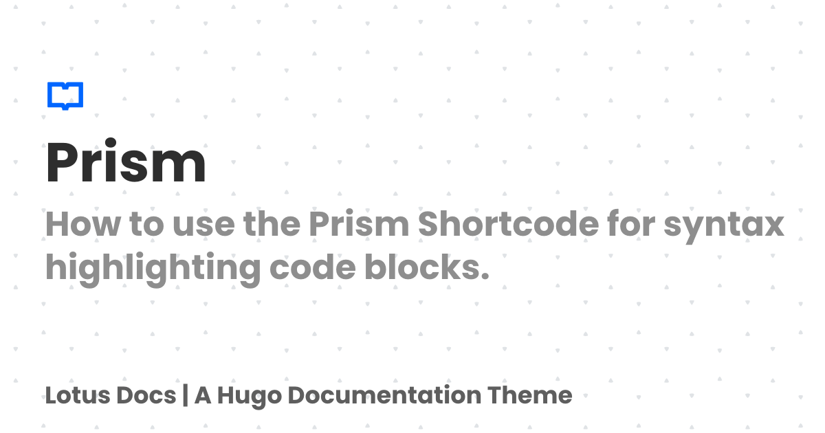 Prism | Lotus Docs
