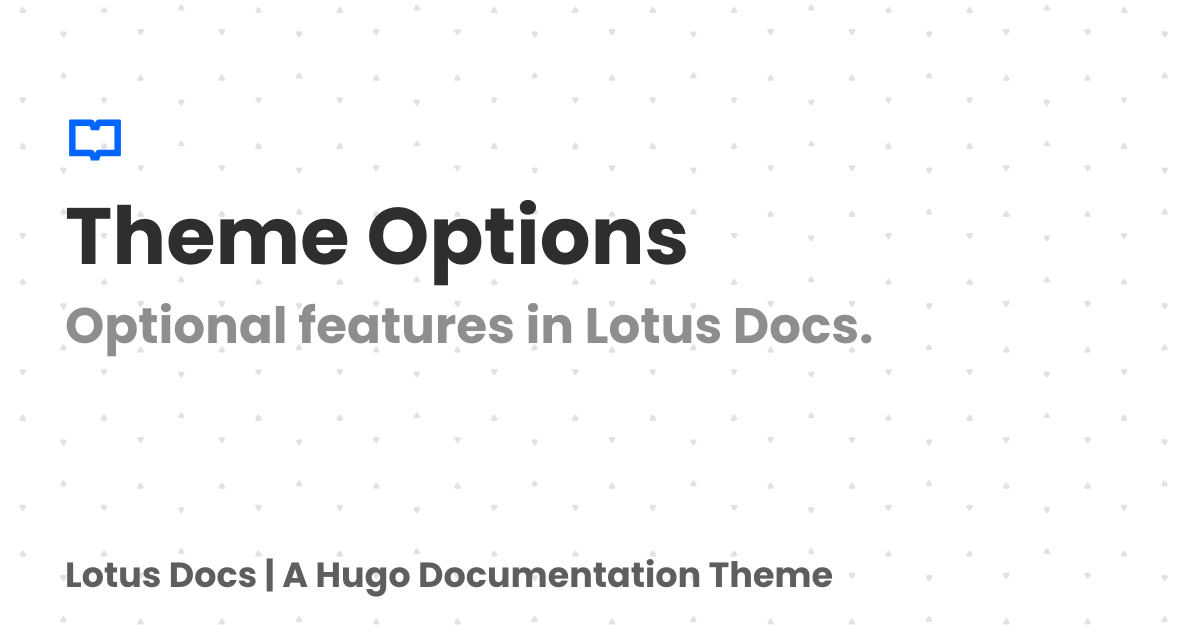 Theme Options | Lotus Docs